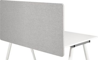 hjh OFFICE Akustik Trennwand Schreibtisch FLEXMIUT D 62 x 120 cm Stoff Hellgrau Sichtschutz Tischtrennwand 891008