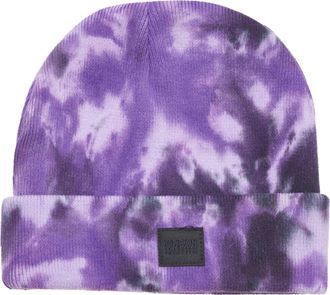 Urban Classics Unisex Tie Dye Beanie M TZE, Ultraviolet/Darkgrey, Einheitsgröße EU