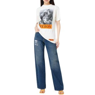 Heron Preston T-Shirt f&uuml;r Damen, &Uuml;bergro&szlig; (Wei&szlig;/Schwarz)