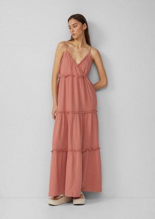 QS by s.Oliver Maxikleid Kleid Langes Kleid aus Musselin, QS x Sarah & Tini