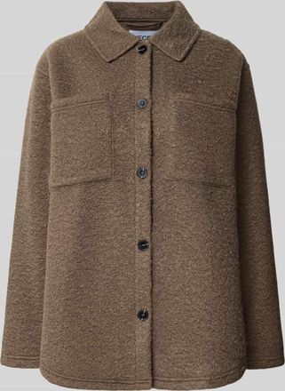 Pieces Relaxed Fit Fleecejacke mit aufgesetzten Taschen