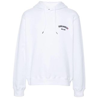 Dsquared2 Kleiner Wei&szlig;er Hoodie Mit Milano-logo
