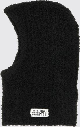 Maison Margiela Cagoule en laine m&eacute;lang&eacute;e avec logo num&eacute;rique