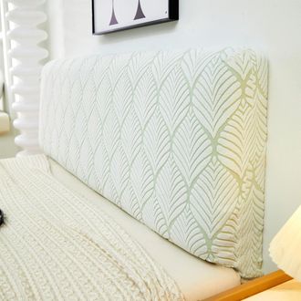 Generic Dehnbarer Kopfteil Bezug Staubschutz f&uuml;r Schlafzimmer Queen King Betten Bettkopfteil Bezug Staubschutzh&uuml;lle Gr&uuml;n 190-210 cm/75-82.6 Zoll