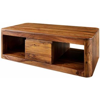 Massivmoebel24 Table basse 118x65 Palissandre cir&eacute; Noisette toronto 252
