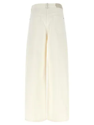 Brunello Cucinelli The Wide Barrel Jeans - Cream