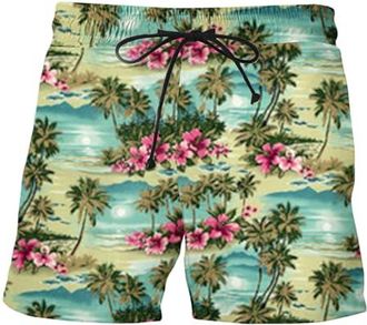 Generic Short de bain hawa&iuml;en pour homme - S&eacute;chage rapide - Avec poches - Short de bain pour homme, Vert, XXL