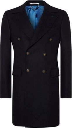 Van Gils W11909 Zweireiher-Mantel - - Coats - Herren - Blau - 4XL