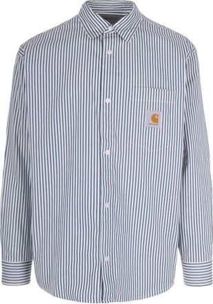 Carhartt Work in Progress Homme, Chemises, Bleu, Taille: M Daldry Stripe Shirt