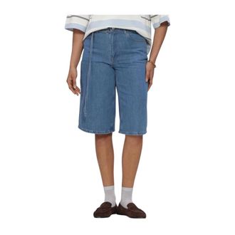 Selected Slftenna MW Bermuda Shorts - - Shorts - Damen - Blau - S