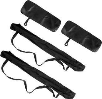 Healifty Housse de Parapluie pour Voiture 4 Pi&egrave;ces en Cuir Pu et Pong&eacute;, &Eacute;tui Long pour Parapluie Pliable &agrave; Poign&eacute;e Droite Invers&eacute;e, Organiseur de Rangement pou