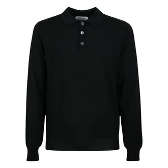 Lanvin Polo classique en laine m&eacute;rinos - Homme - Tops - Noir - Taille: M