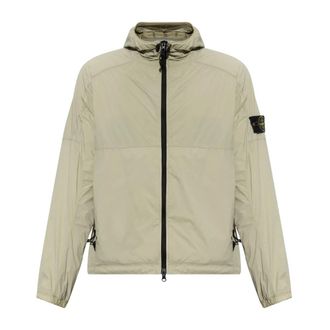 Stone Island Jacke mit Logo-Patch - - Sport - Herren - Beige - L