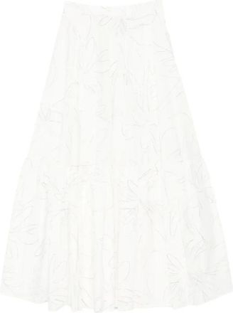 Plan C Plan C, Femme, Jupes, Blanc, Taille: 38 FR Gonna Lunga