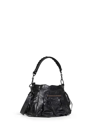 Balenciaga Womens Bucket Bag Le City Black Goatskin Handbags Hand