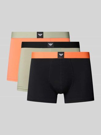 Emporio Armani Trunks mit elastischem Logo-Bund im 3er-Pack