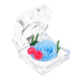 Pretyzoom 1st&uuml;ck Delicate Preserved Flower Box Romantischer Rosenbl&uuml;ten Schmuckkasten F&uuml;r Damen Aufbewahrung F&uuml;r Ringe Und Halsketten Langlebig Und Stilvoll Per