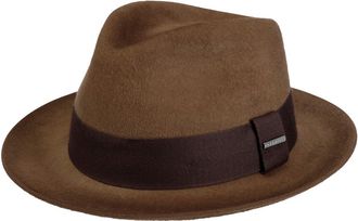 Stetson Lenberg Fedora Wollhut Wollfilzhut Filzhut Herren - Herbst-Winter Herbst Winter - 59 cm braun