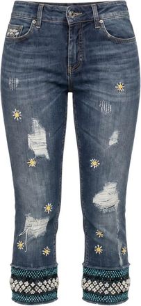 Dolce & Gabbana Jean Coupe Courte Coupe Ajust&eacute;e - Femme - Jeans - Bleu - Taille: 42 FR