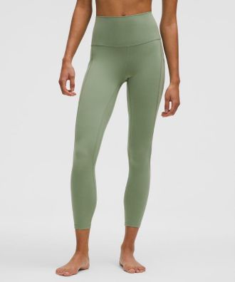 lululemon Align Hose mit hohem Bund und Taschen f&uuml;r Frauen - 64 cm - Gr&ouml;&szlig;e 10 in Desert Green