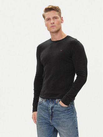 Tommy Jeans Longsleeve DM0DM04409 Schwarz Slim Fit