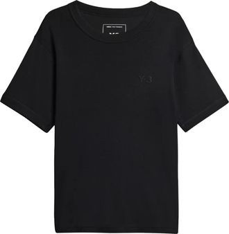Yohji Yamamoto Femme, Tops, Noir, Taille: 44 FR Slim Short Sleeve Tee