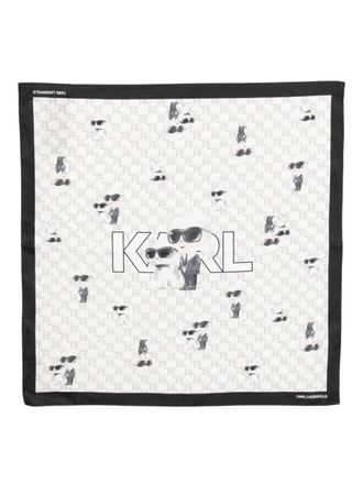 Karl Lagerfeld écharpe Ikon - Blanc