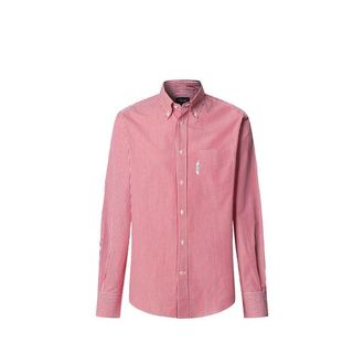 Fa&ccedil;onnable Chemise col am&eacute;ricain &agrave; rayures en coton