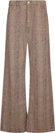 Federica Tosi Femme, Jeans, Vert, Taille: W26 Wide Pantalons