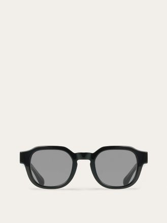 Ferragamo Herren Runde Sonnenbrillen Schwarz