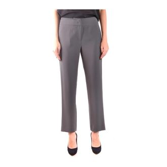 Armani Polyesterhose mit Rei&szlig;verschluss und Knopf - - Trousers - Damen - Grau - M