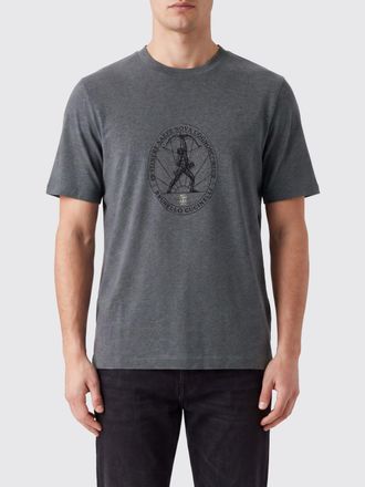 Brunello Cucinelli Rundhals-T-Shirt aus Baumwolle mit grafischem Logo-Print