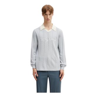 Filling Pieces Pull Col V Football - Homme - Pulls - Bleu - Taille: 2XL