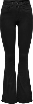 Only Damen Flared Schlag Jeans | High Waist Denim Stretch Hose | Wide Vintage Pants ONLROYAL, Farben:Schwarz, Gr&ouml;&szlig;e:S / 34L, Z-L&auml;nge:L34