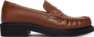 Tommy Hilfiger Mokassins Tommy Hilfiger Th Square Toe Leather Loafer FW0FW08977 Braun