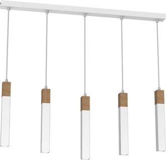 Milagro Milagro - gebraucht] Hängeleuchte Stag Hängelampe Deckenlampe Leuchte fünfflammig weiß/braun