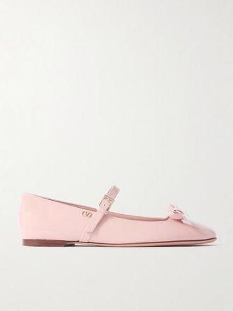 Valentino Garavani Babies En Cuir Verni &Agrave; Noeuds - Rose