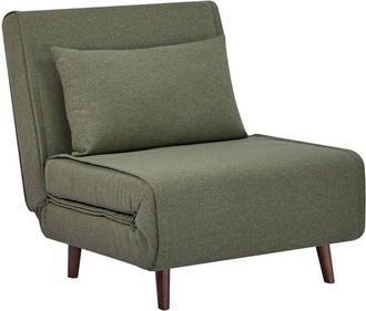 Sweeek Sweeek - Chauffeuse convertible tissu pi&eacute;tement bois 1 place kaki Guest