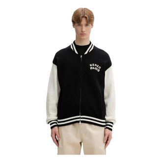Kenzo Cardigan Varsity Embl&egrave;me Paris - Homme - Pulls - Noir - Taille: M