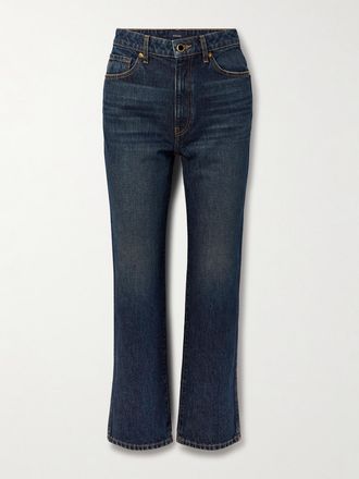 Khaite Abigail Hoch Sitzende Jeans Mit Geradem Bein - Blau