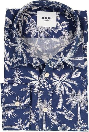 Joop Herren Hemd blau Baumwolle