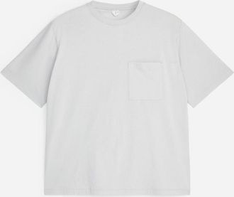 Arket Lockeres T-Shirt Aus Baumwolle -Grau