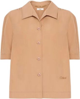 Chlo&eacute; Femme, Blouses et Chemises, Beige, Taille: 40 FR Polo E26