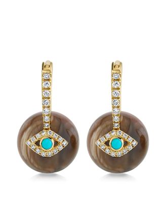 Sydney Evan cr&eacute;oles Evil Ey en or 14ct serties de diamant