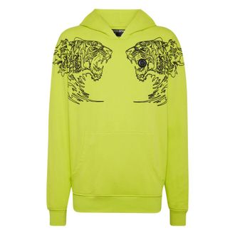 Plein Sport Hoodie Sweatshirt Tiger - - Sport - Herren - Gelb - XL