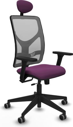 Piqueras y Crespo Stuhl f&uuml;r Sicherheitsh&uuml;tten mit 3D-Armen, h&ouml;henverstellbarer Lendenwirbelst&uuml;tze und festem Kopfteil, ausgestattet mit Syncro/Traslack und Schneidescha