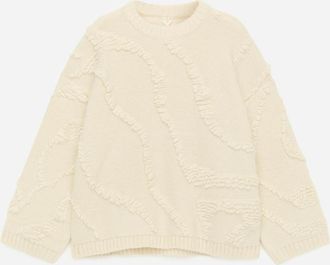 Arket Texturierter Pullover -Wei&szlig;