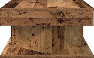 Generic Couchtisch, Moderne Quadratische Wohnzimmer-Couchtische mit Sockel, Stilvoller Mitteltisch f&uuml;r Heimdekoration und Freizeitr&auml;ume (Altes Holz)