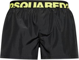 Dsquared2 Homme, Maillots de bain, Noir, Taille: XL Logo Swim Shorts