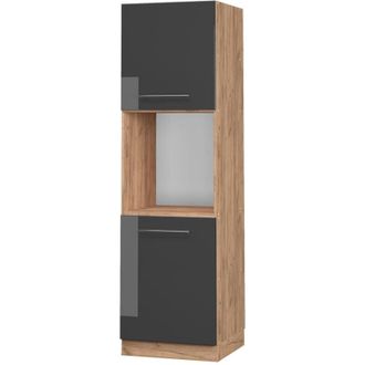 Vicco Meuble pour four Fame-Line, Anthracite Haute brillance, 60 cm ouvert